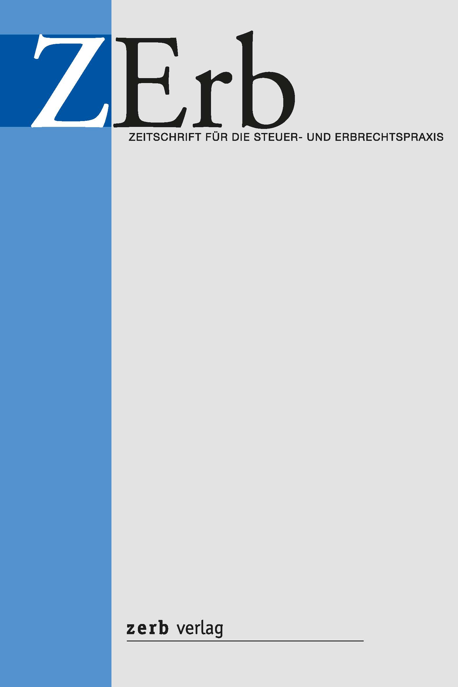 ZErb Einbanddecke | Zerb Verlag - Fachverlag für die Erbrechtspraxis ...